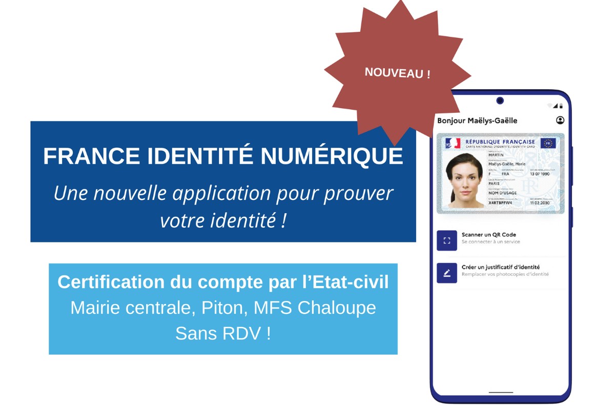 France Identité Numérique : certification de compte en Mairie ! - Saint-Leu